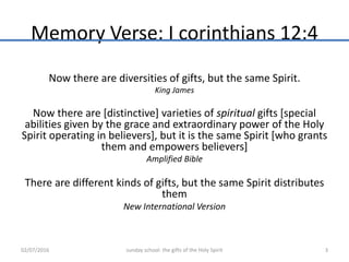 Gifts of the holy spirit at RCCG Living Faith Kassel | PPTX