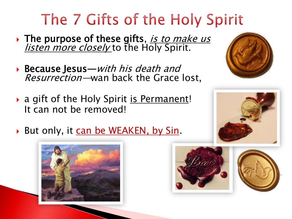 Gifts of the holy spirit & confirmation
