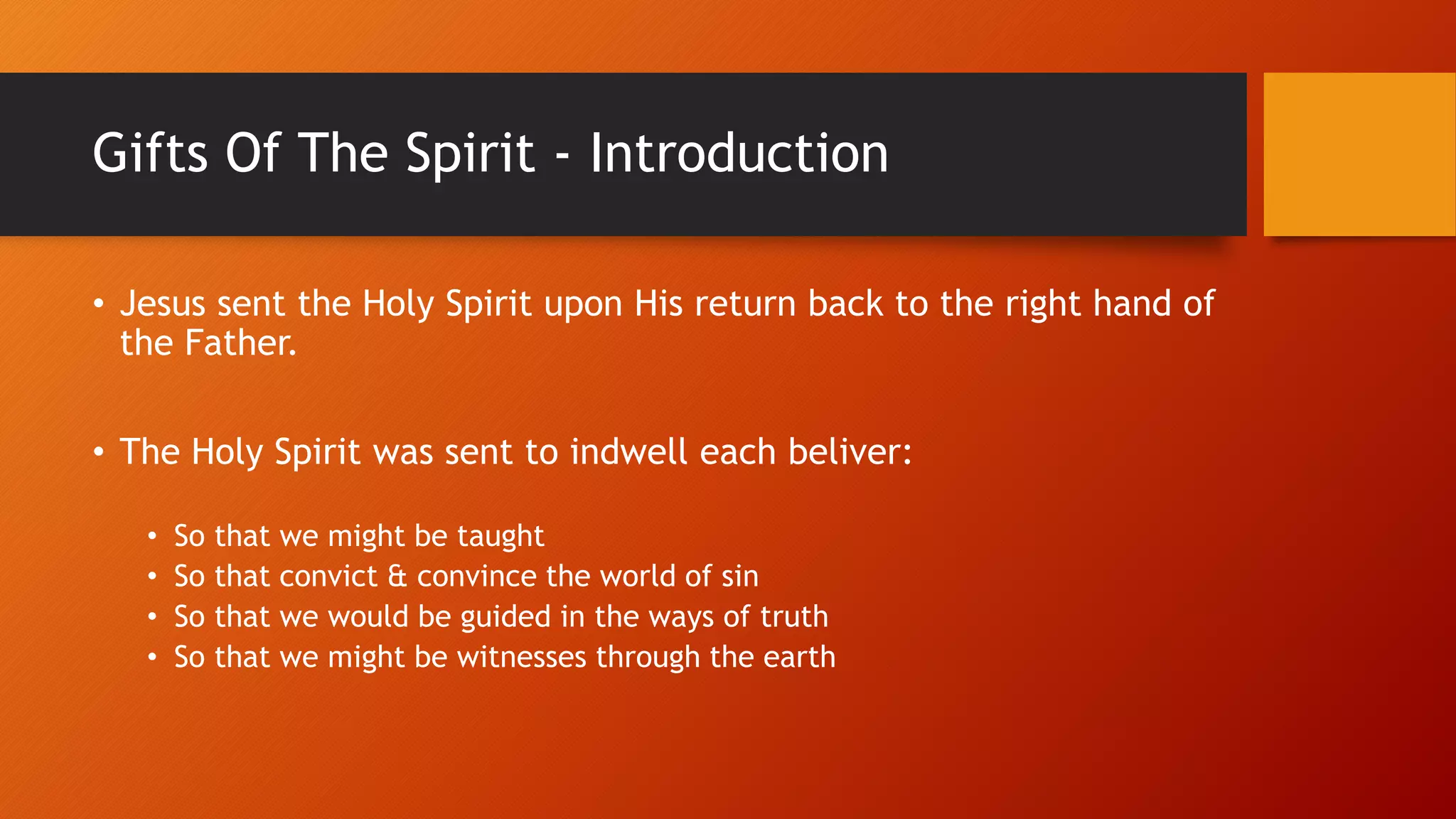 Gifts of the spirit intro - week 01 | PPTX