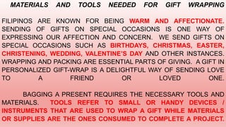 GIFT WRAPPING.pptx second quarter topic in technology and livelihood education | PPTX