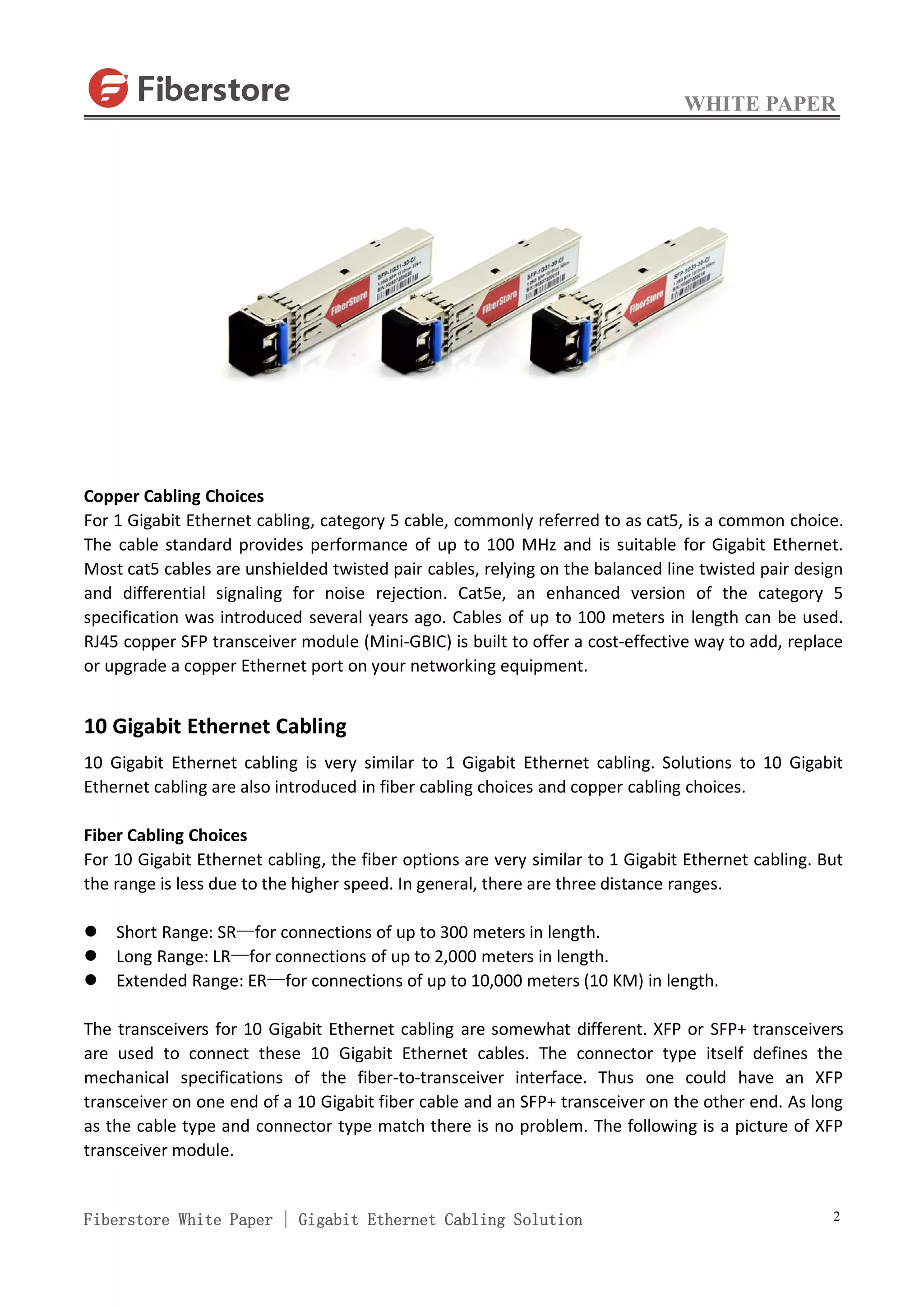 Gigabit Ethernet Cabling Solution | PDF | Computer Peripherals | Computing