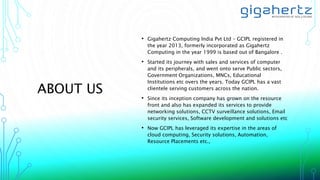 Gigahertz Computing India Pvt Ltd | PPT
