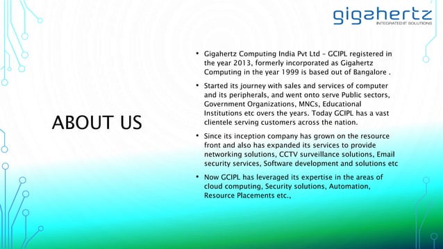 Gigahertz Computing India Pvt Ltd | PPT