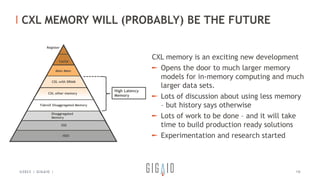 GigaIO: The March of Composability Onward to Memory with CXL | PPT