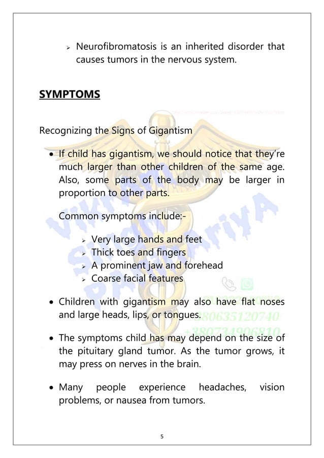 Gigantism | PDF | Hormonal Disorders | Endocrine and Metabolic Diseases