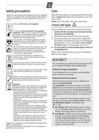 Gigaset al180 al185 telephone manual | PDF