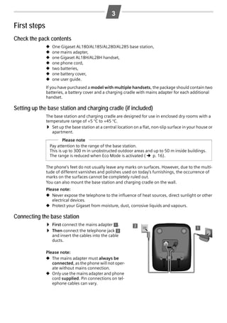 Gigaset al180 al185 telephone manual | PDF