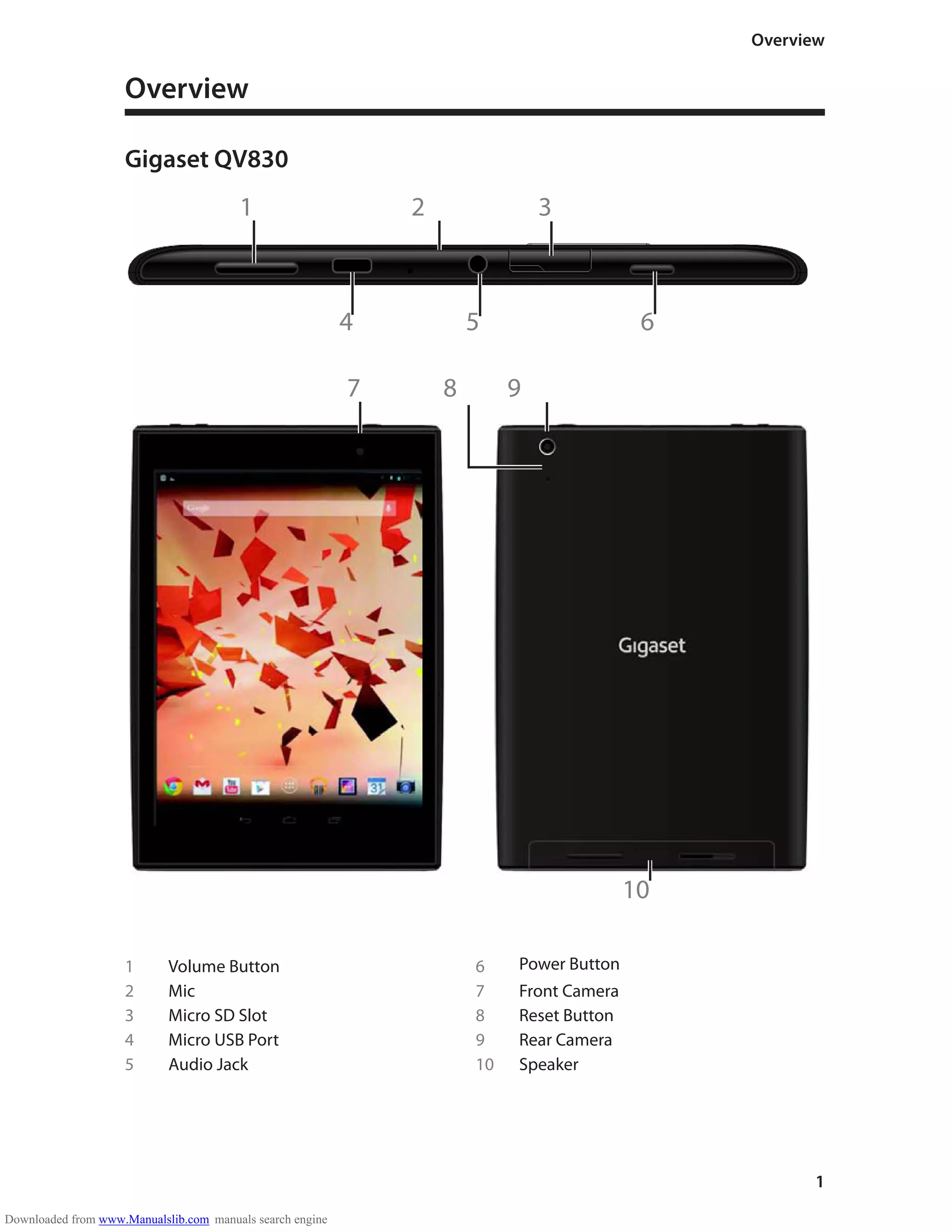 Gigaset QV830 Tablet User Guide | PDF