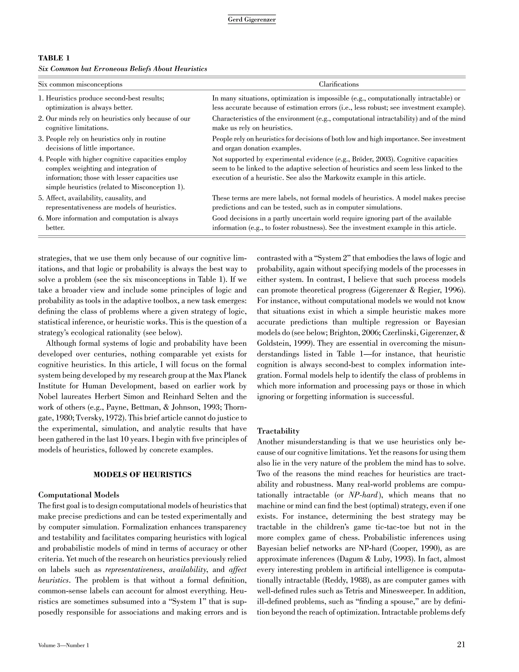 Gigerenzer Why Heuristics Work | PDF