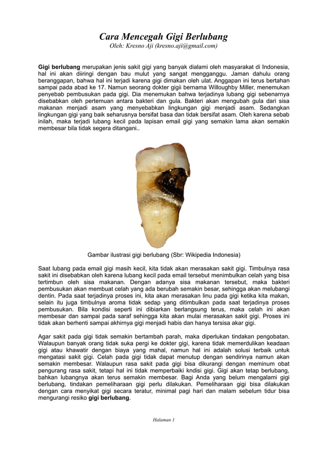 Gigi berlubang | PDF