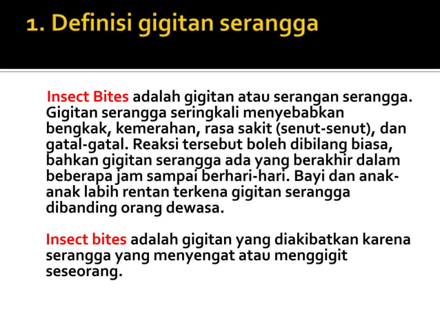 Gigitan serangga dan binatang berbisa | PPTX