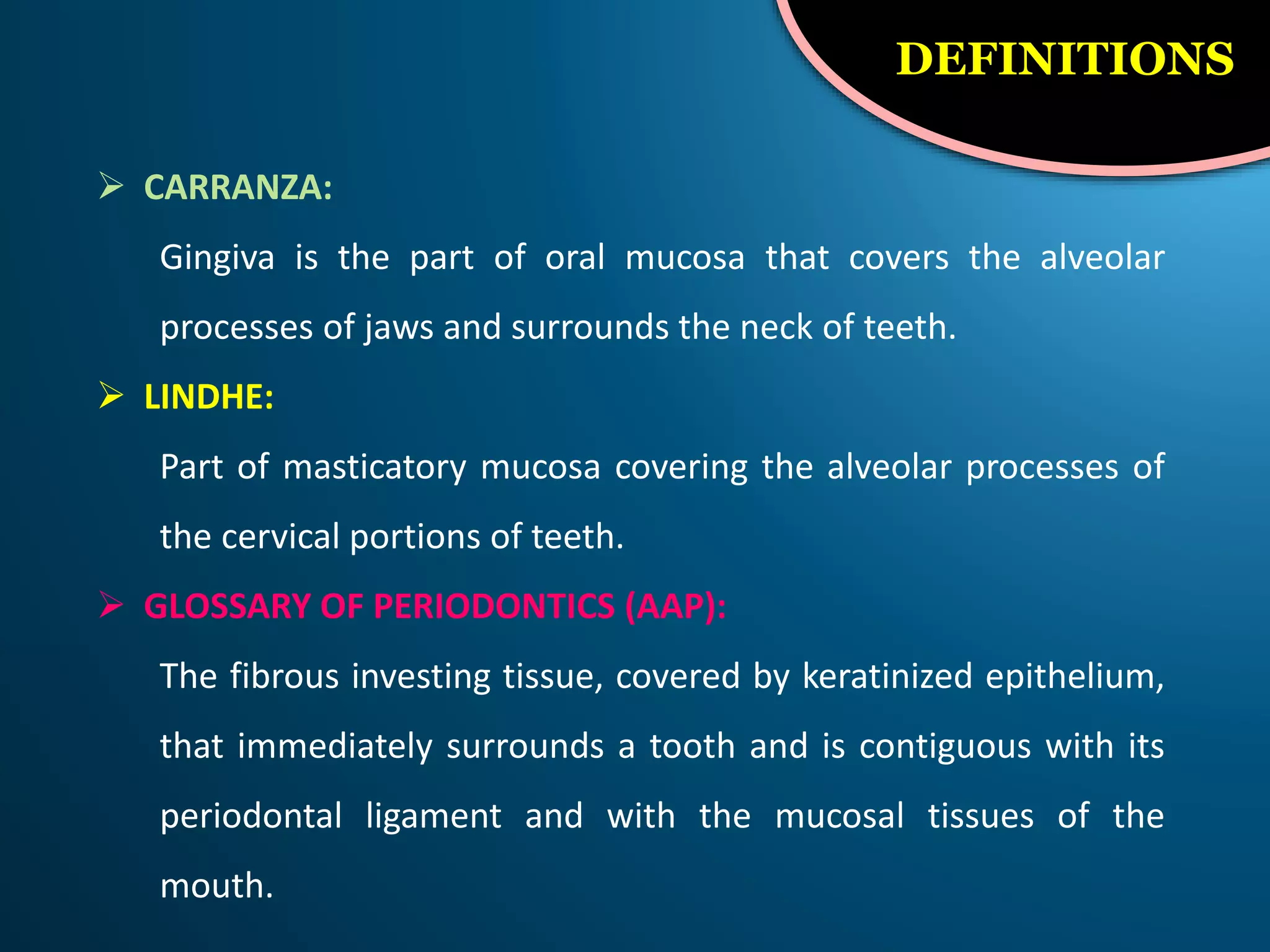Gingiva | PPTX | Dental Health | Diseases and Conditions