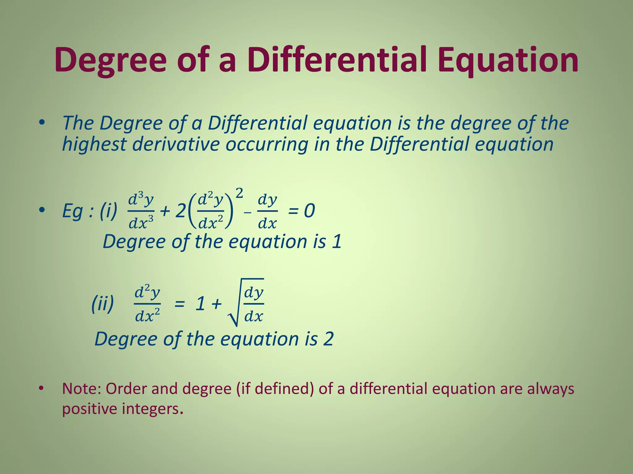 Differential equations | PPTX