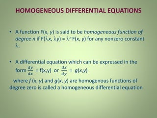 Differential equations | PPTX | Physics | Science