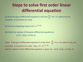 Differential equations | PPTX