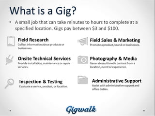 Study of Gig walk model | PPTX | Technology & Computing