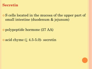 Gastrointestinal hormomes & their role in secretomotor fuction of the ...