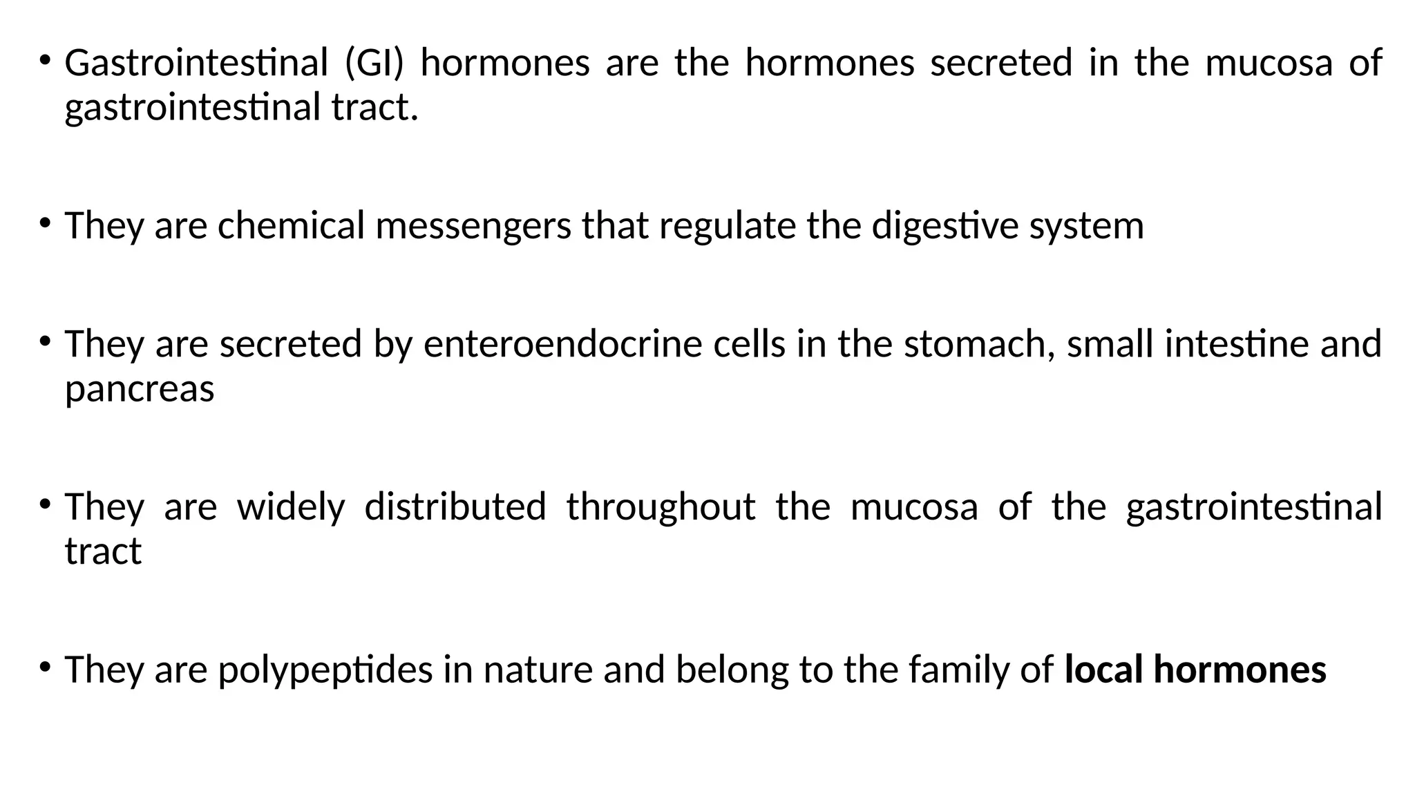 GI HORMONES.in the study of the gastrointestinal system | PPTX
