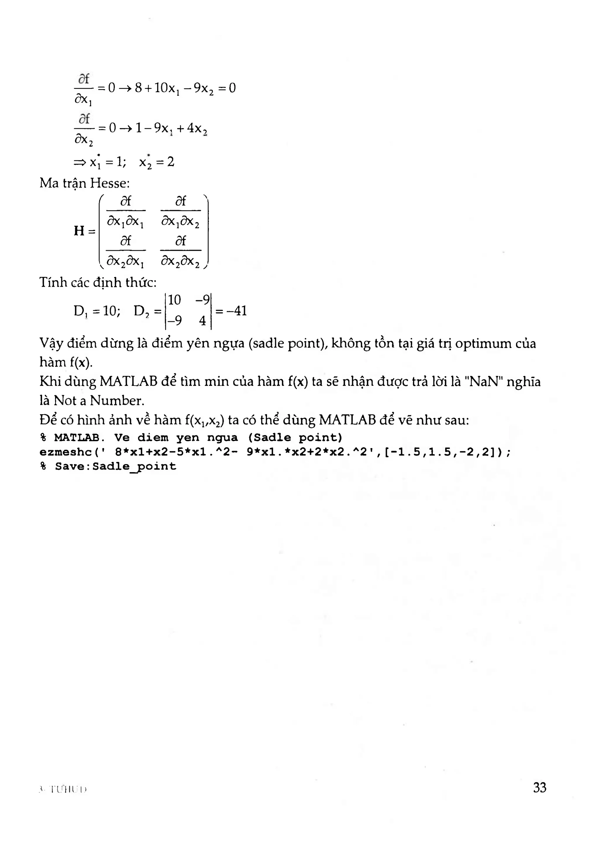 Giải bài toán tối ưu hóa ứng dụng bằng MATLAB - Maple - Tối ưu hóa tĩnh và điều khiển tối ưu ...