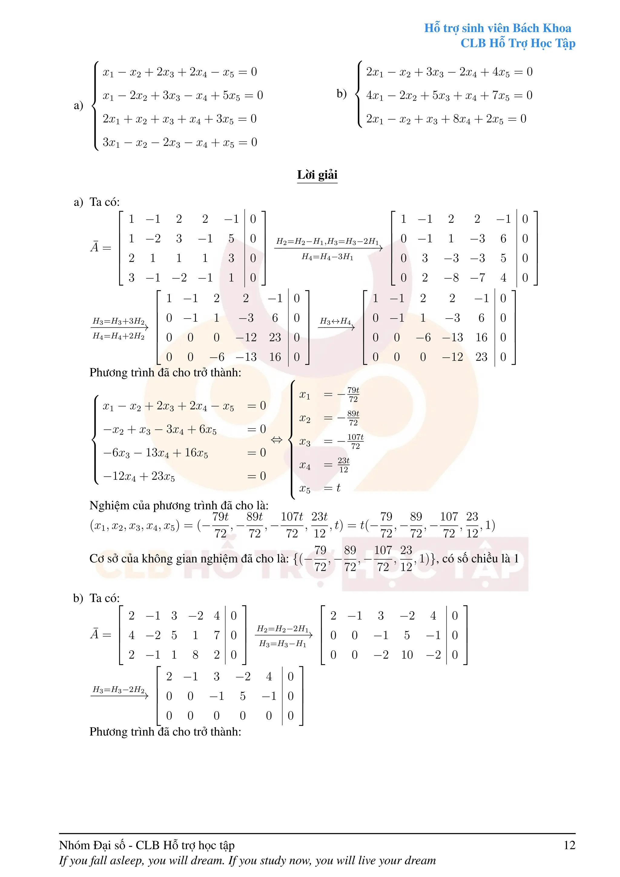 giai de cuong chuong 3 dai so tuyen tinh | PDF