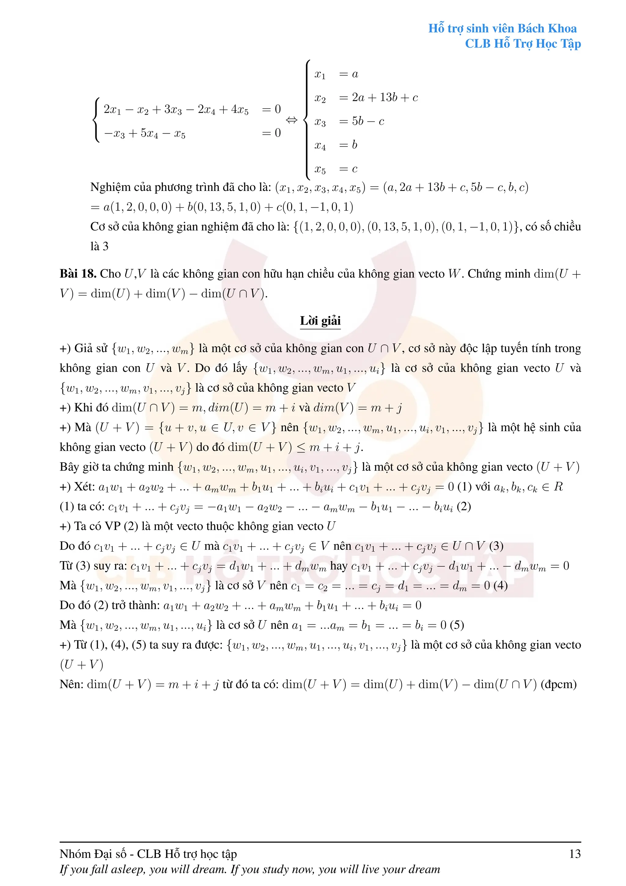 giai de cuong chuong 3 dai so tuyen tinh | PDF