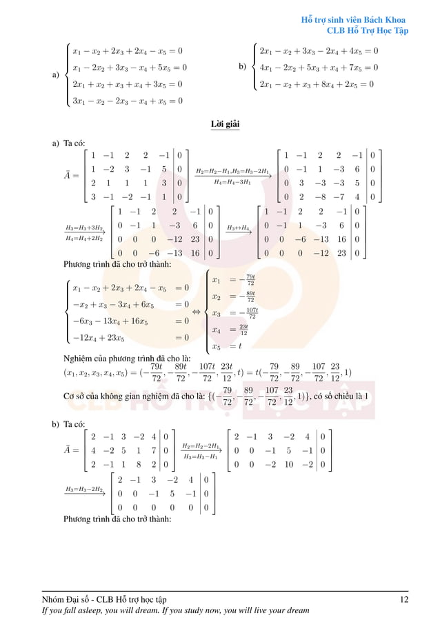 giai de cuong chuong 3 dai so tuyen tinh | PDF