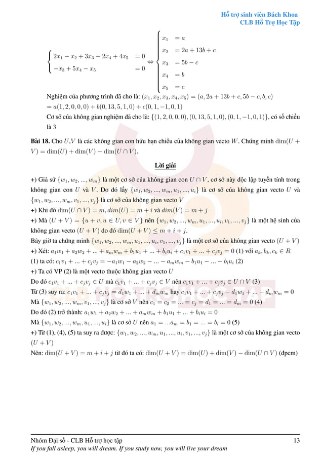 giai de cuong chuong 3 dai so tuyen tinh | PDF