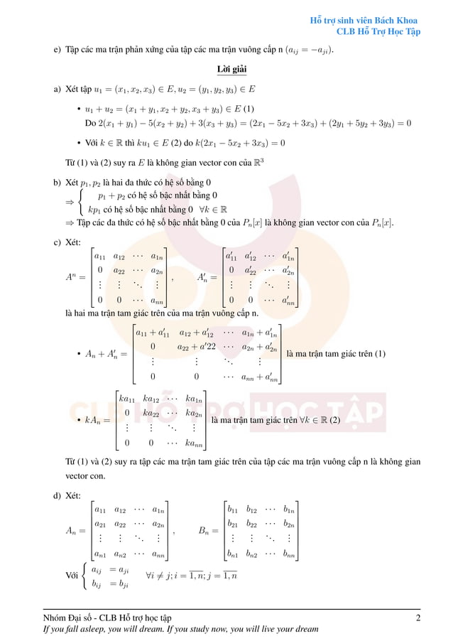 giai de cuong chuong 3 dai so tuyen tinh | PDF