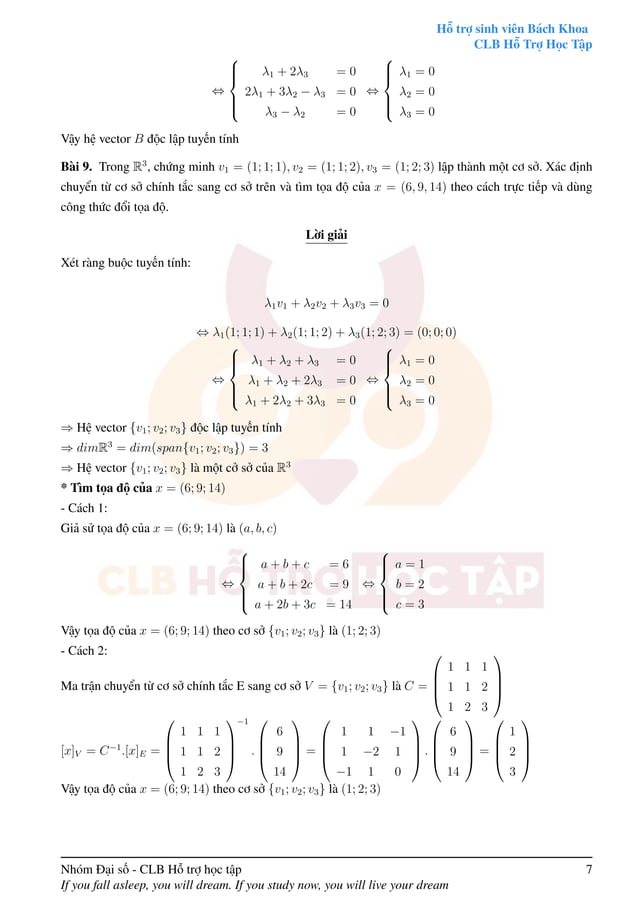 giai de cuong chuong 3 dai so tuyen tinh | PDF