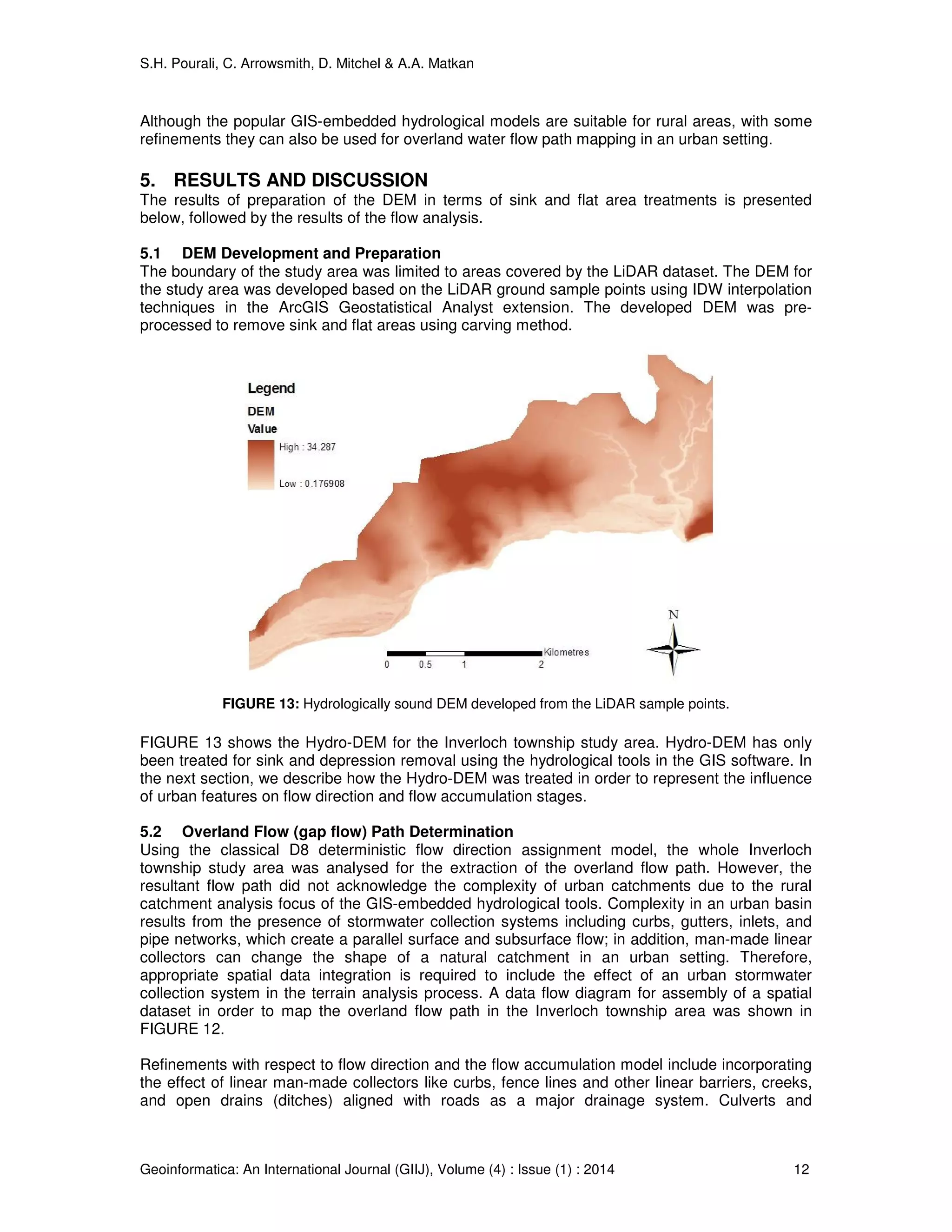 Modelling An Overland Water Flow Path In An Urban Catchment Using GIS | PDF