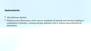 Infections of gastrointestinal tract (Diarrhea, gastroenteritis ...