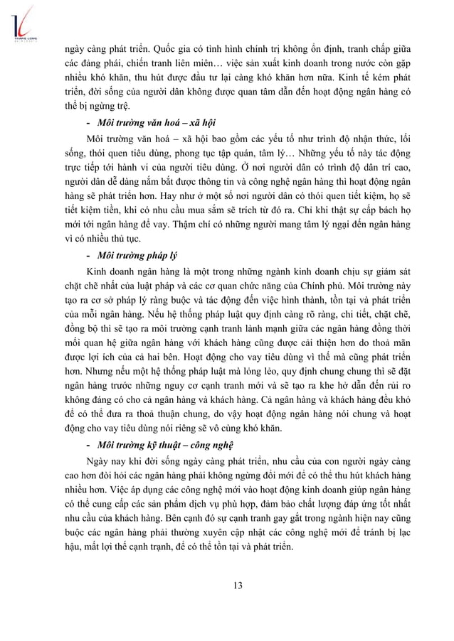 Giải pháp nâng cao hiệu quả hoạt động cho vay tiêu dùng tại ngân hàng thương mại cổ phần đầu tư ...