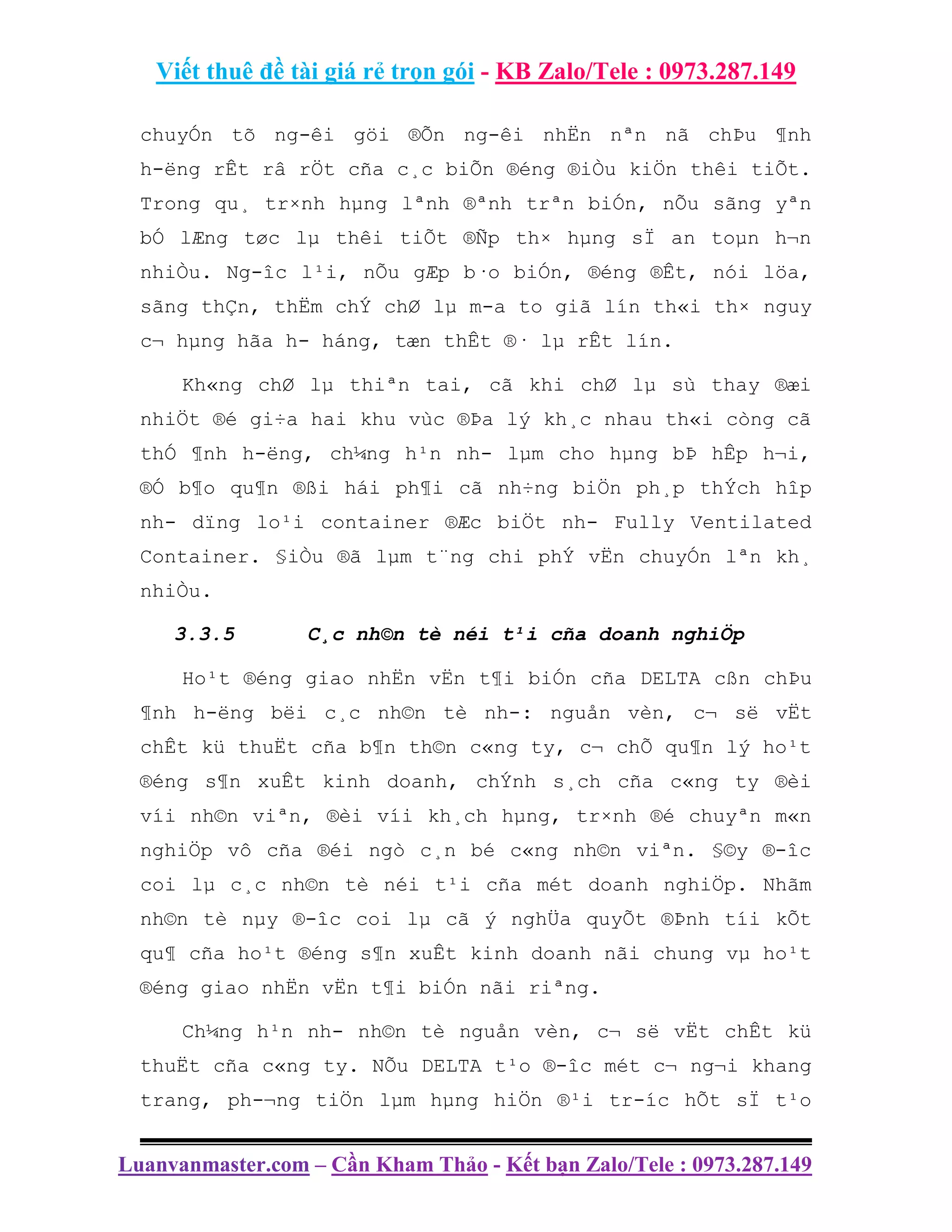 Giải pháp nâng cao quy trình giao nhận hàng hóa bằng đường biển tại Delta.doc