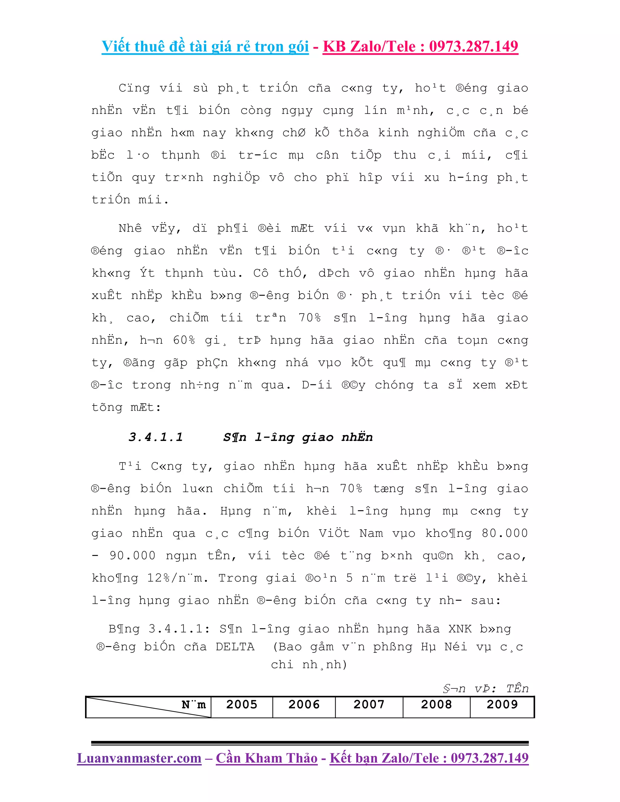 Giải pháp nâng cao quy trình giao nhận hàng hóa bằng đường biển tại Delta.doc
