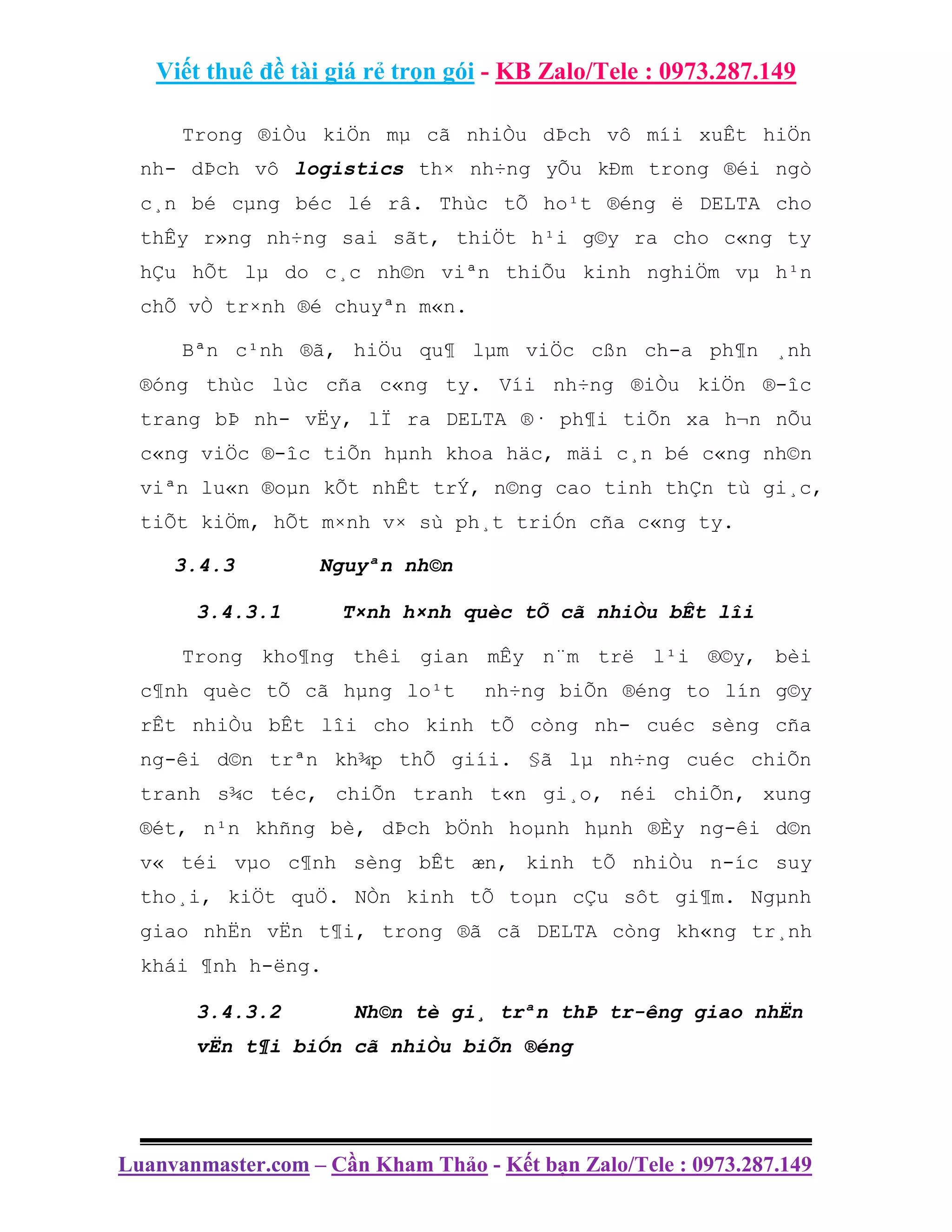 Giải pháp nâng cao quy trình giao nhận hàng hóa bằng đường biển tại Delta.doc
