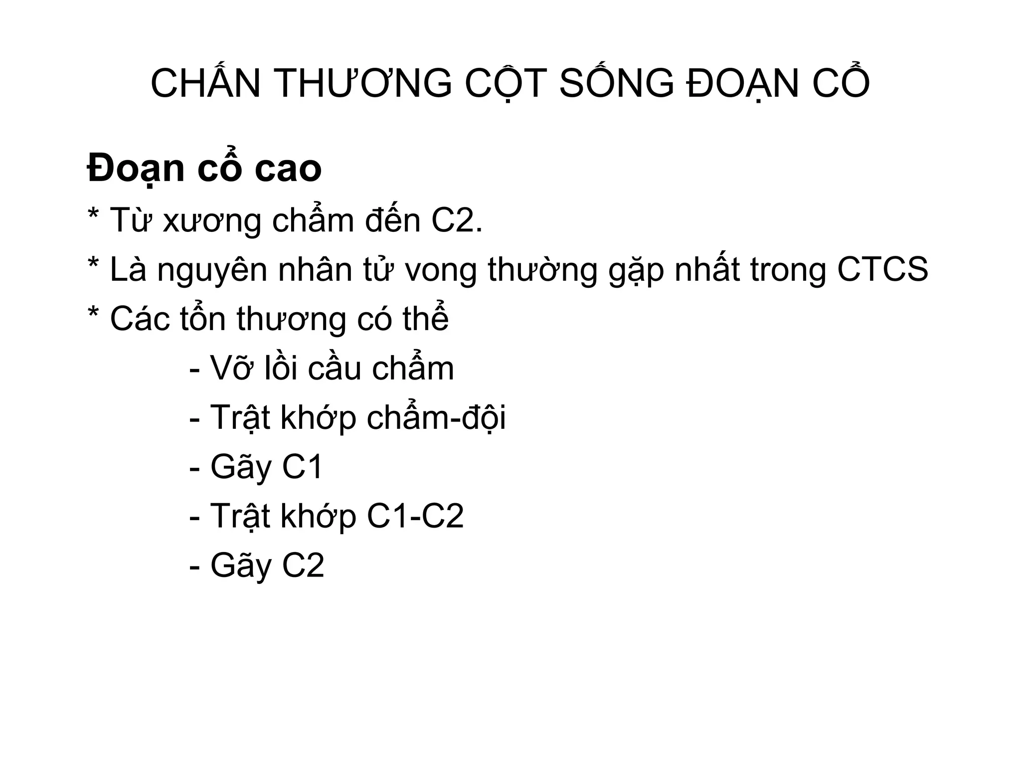 Giải phẫu cột sống và hình ảnh chấn thương cột sống trên clvt | PPT