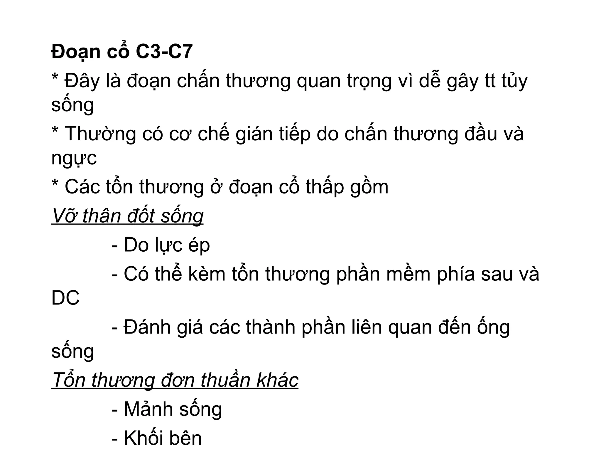 Giải phẫu cột sống và hình ảnh chấn thương cột sống trên clvt | PPT