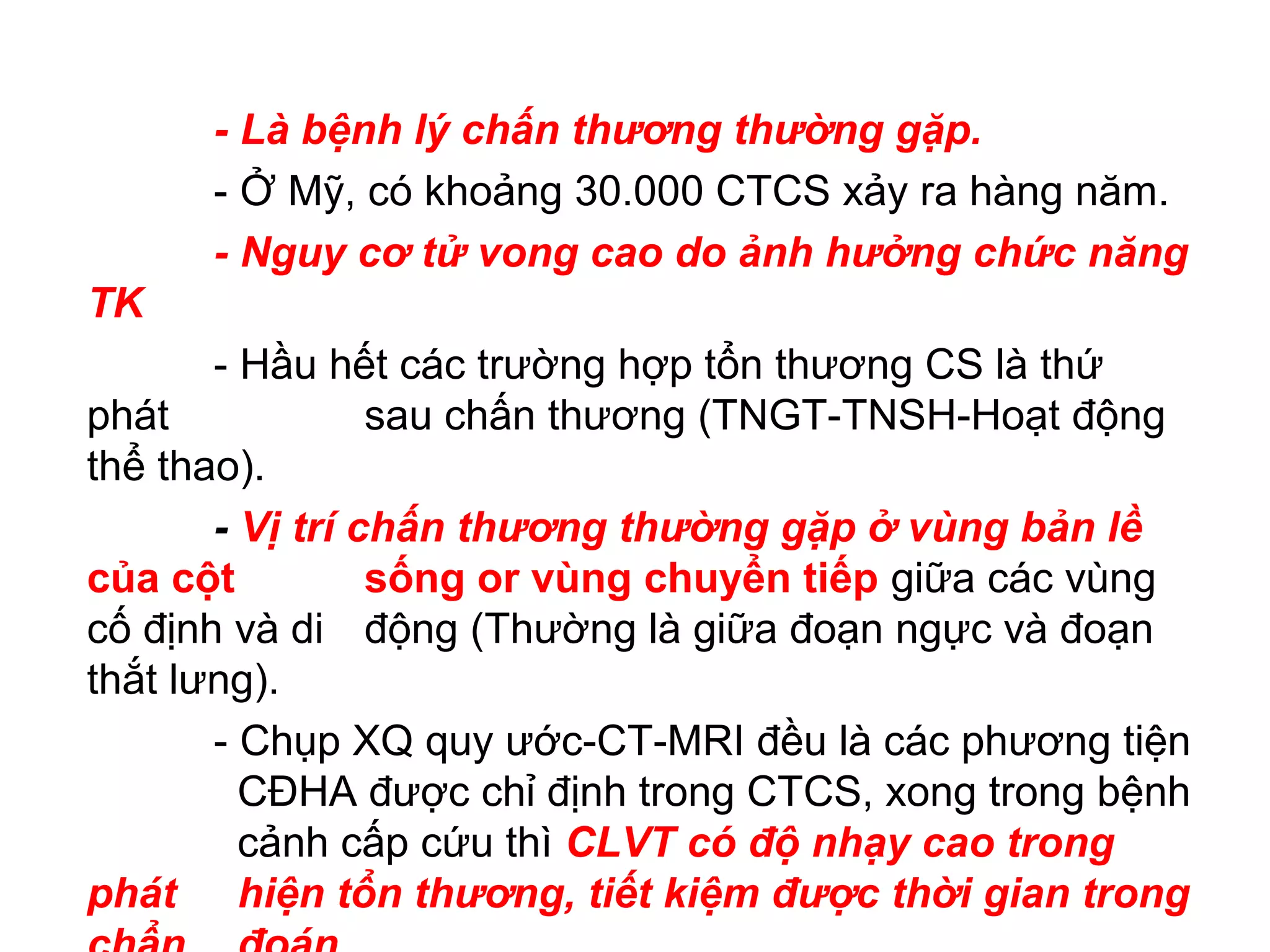 Giải phẫu cột sống và hình ảnh chấn thương cột sống trên clvt | PPT