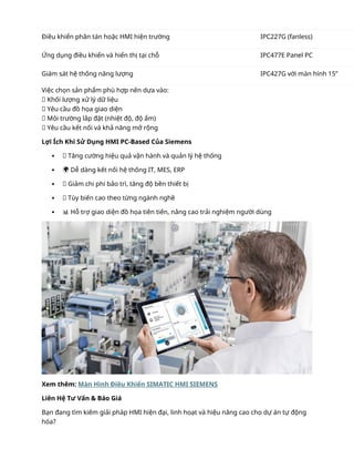 Advanced HMI PC-Based – Giải Pháp HMI Hiện Đại | PDF