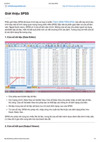 Giới thiệu spss | PDF