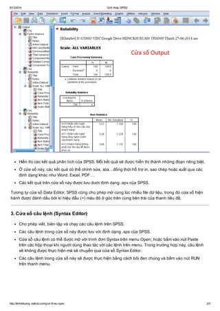 Giới thiệu spss | PDF