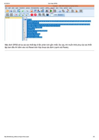Giới thiệu spss | PDF