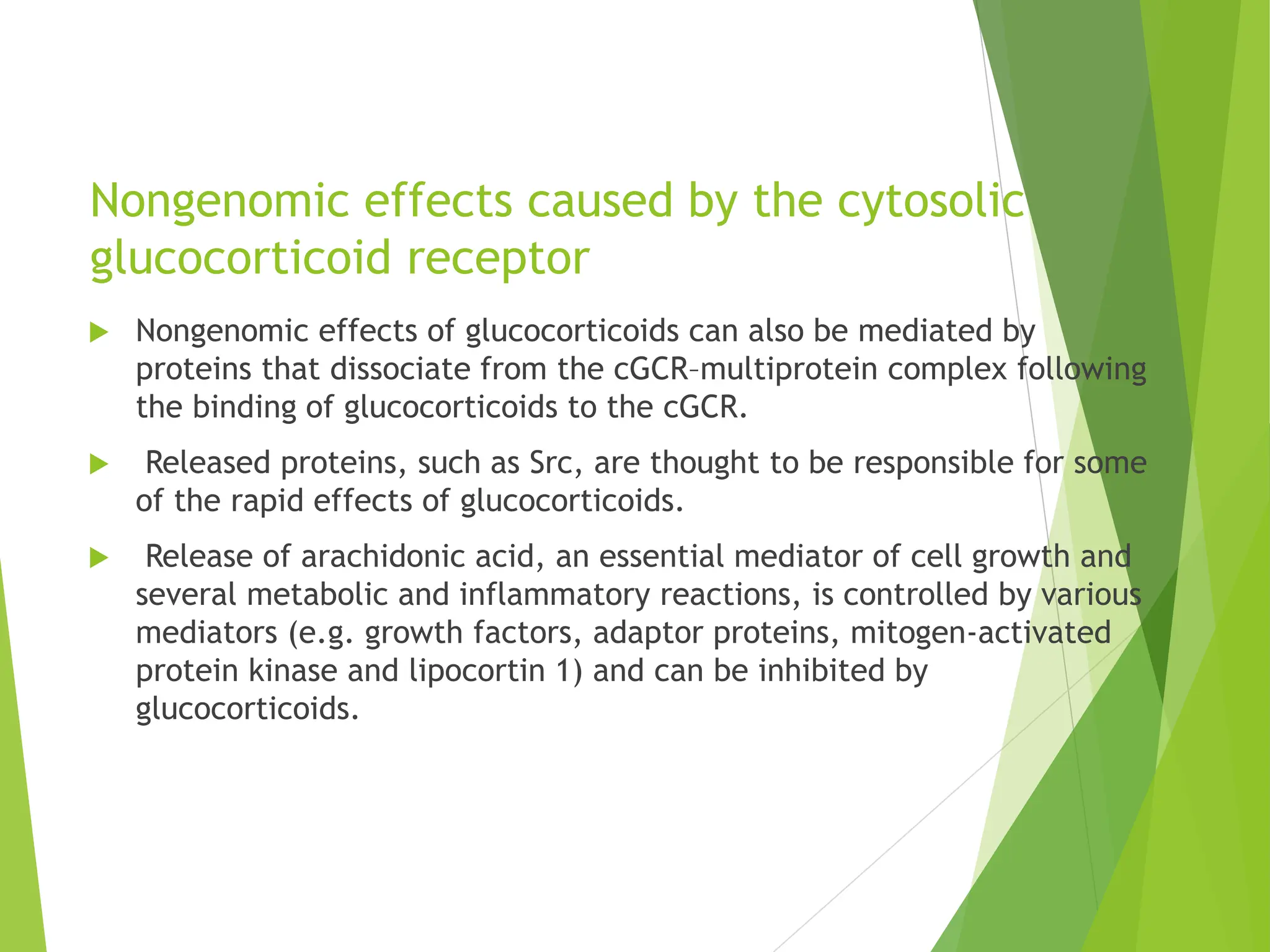 Non genomic effects of corticosteroids ppt | PPTX
