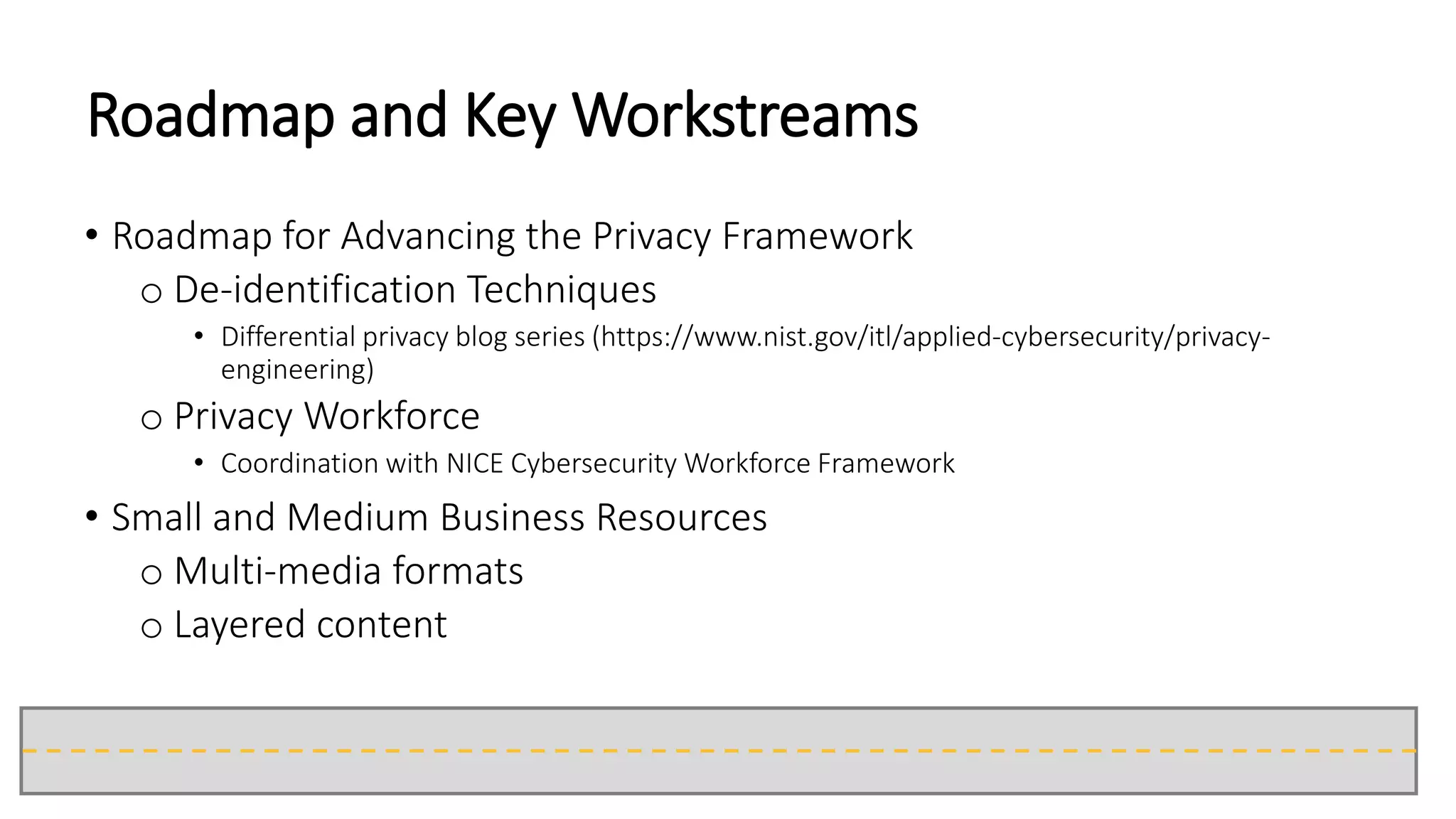Gilbert "NIST Privacy Framework Version 1.0" | PPTX