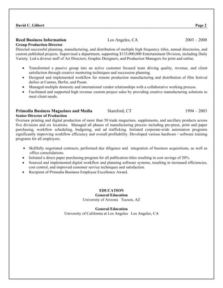 David Gilbert Resume | PDF