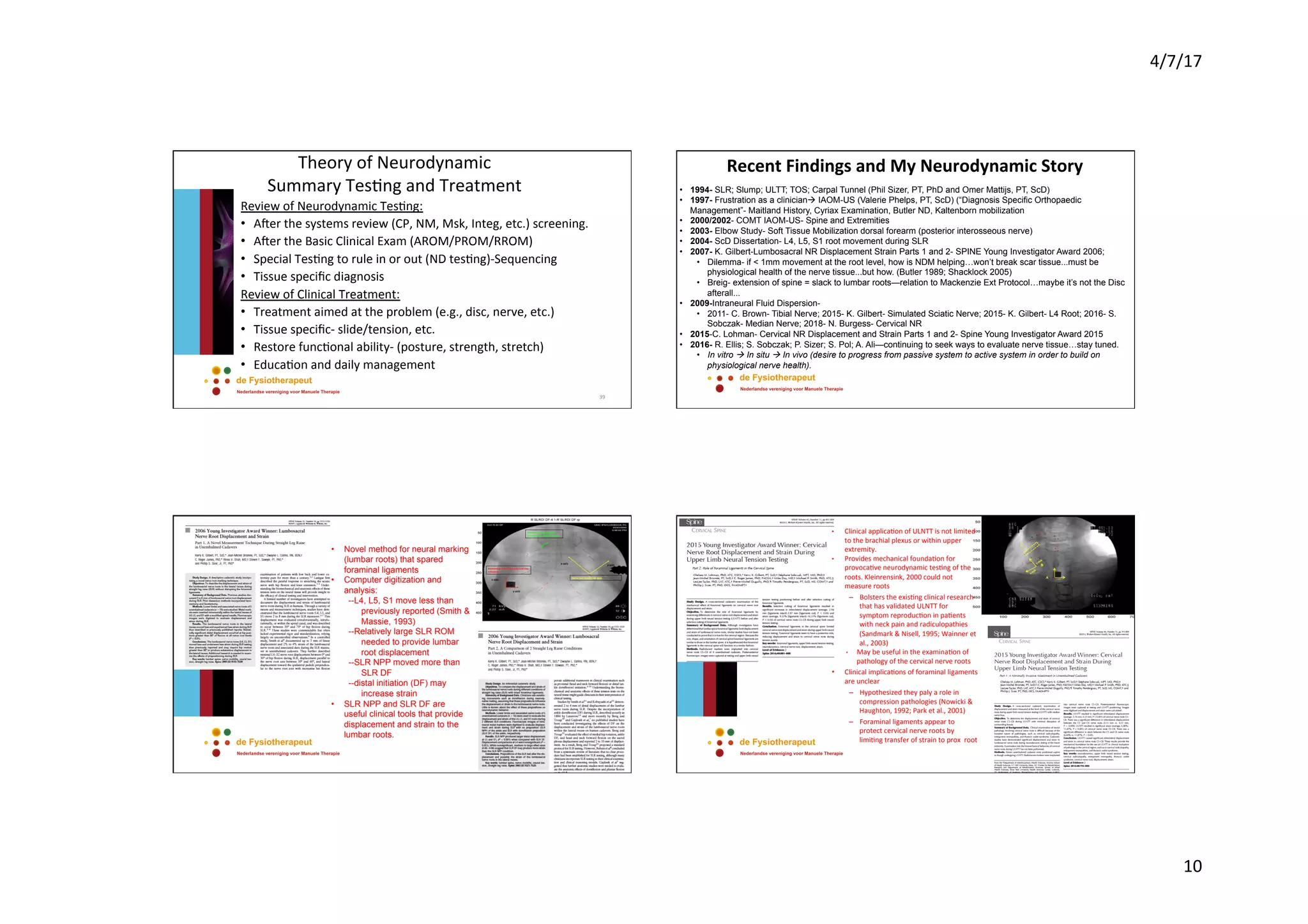 ‘Clinical Neurodynamics: clinical application from an anatomical perspective’ | PPT