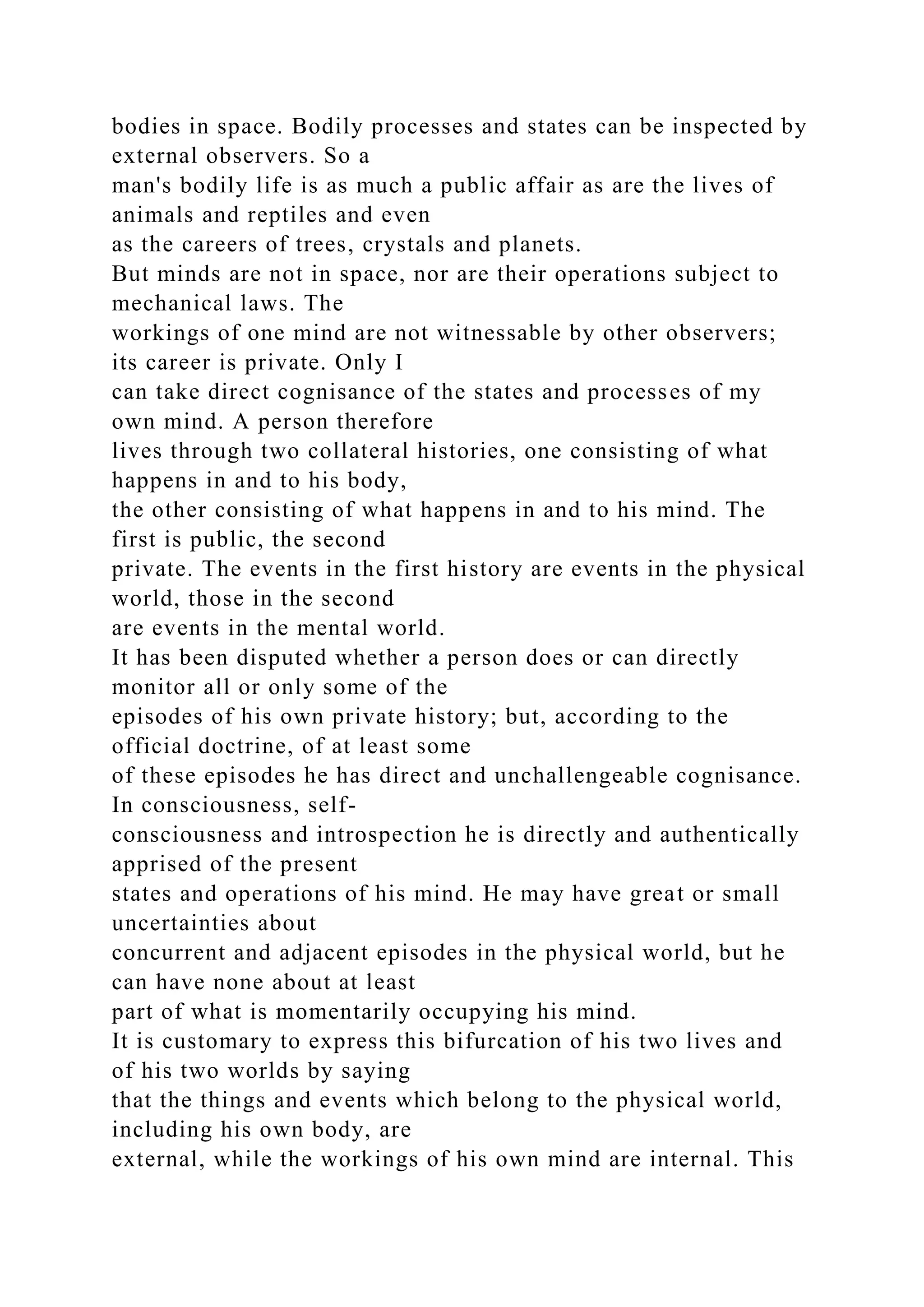 Gilbert Ryle. 1949. Descartes’ Myth”, Chapter 1 of The Concep.docx