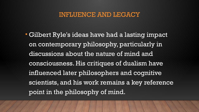 Gilbert Ryle-UNDERSTANDING-THE-SELF.pptx | Physics | Science