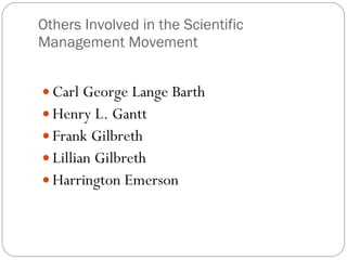 Gilbreths and gantt | PPT