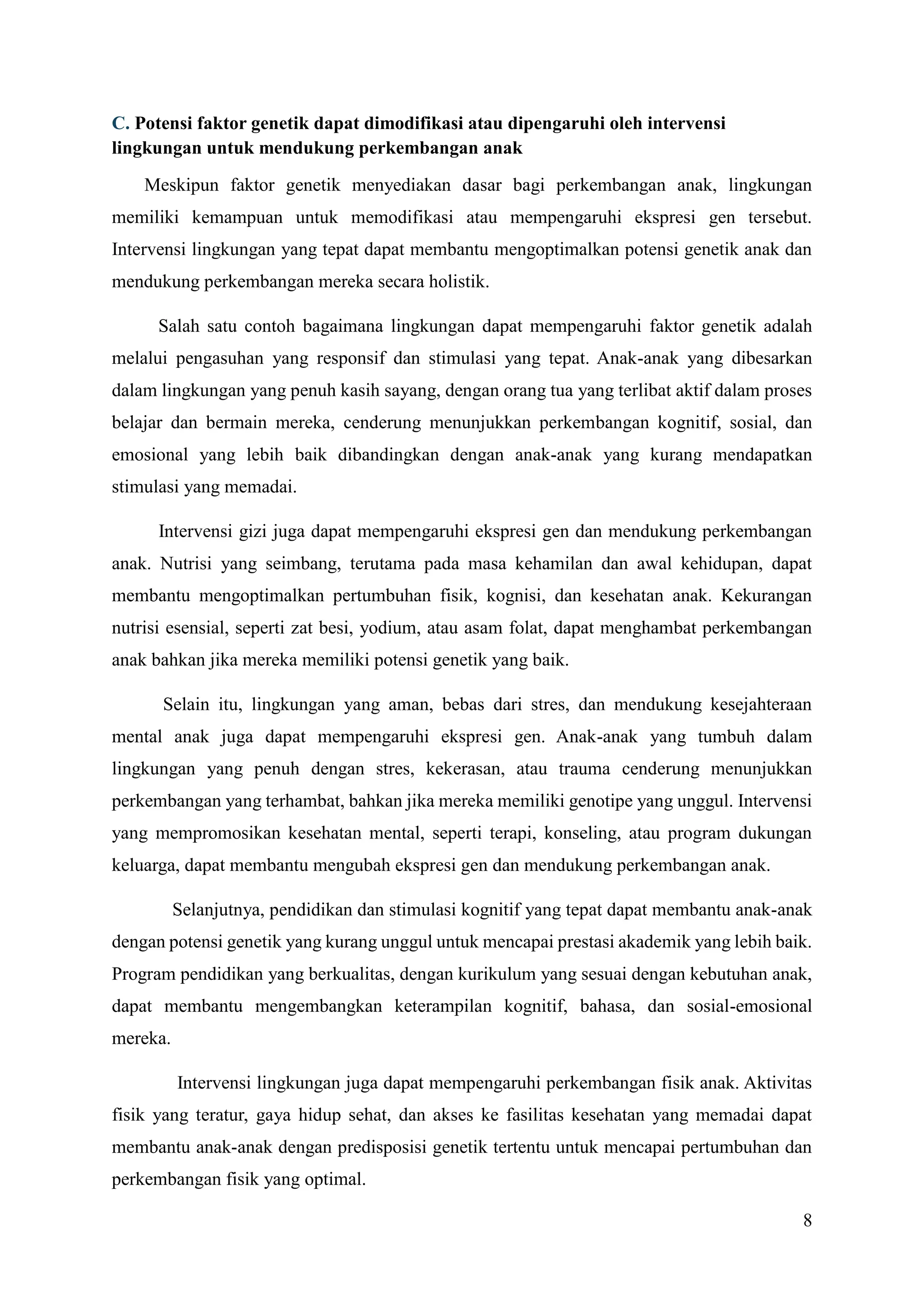 karya tulis ilmiah tentsng pengaruh faktor genetik terhadap ...